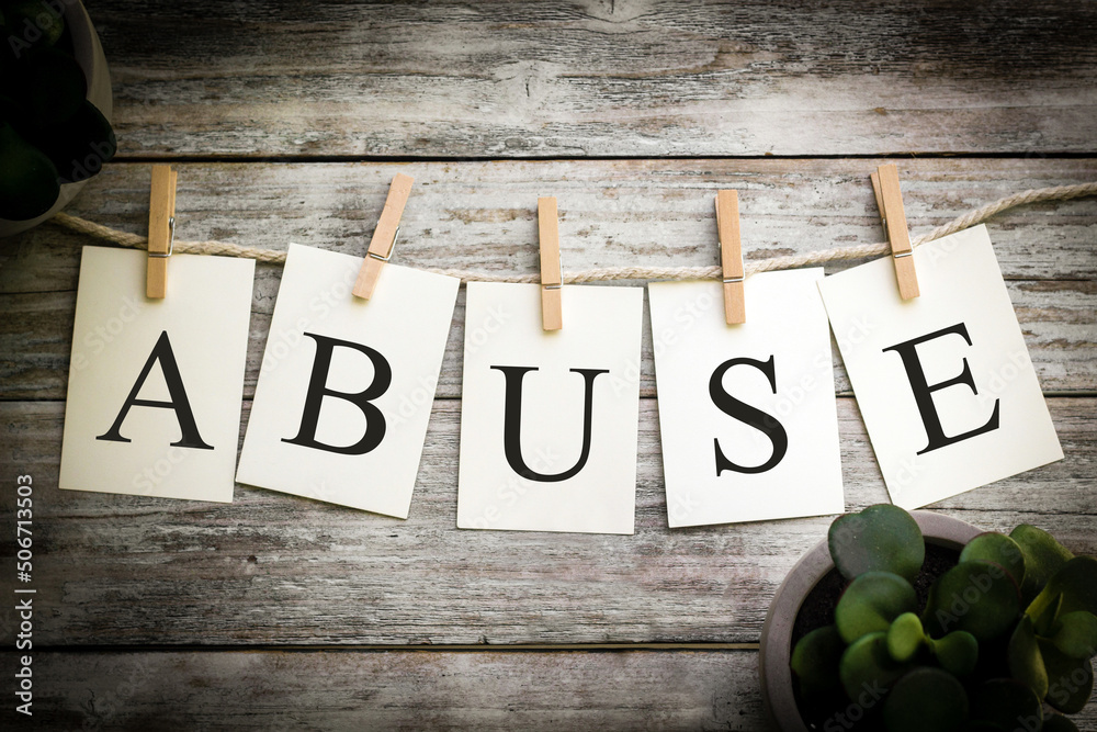 The Word ABUSE Concept Printed on Cards Stock Photo | Adobe Stock