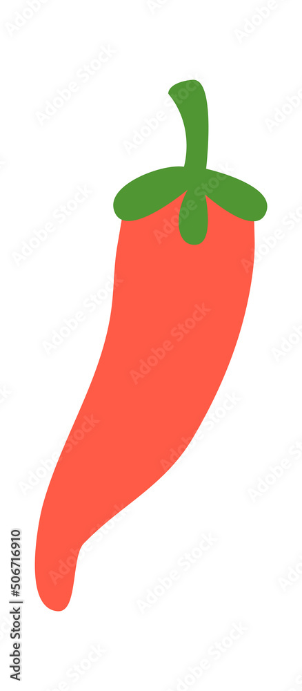 Cartoon chilli pepper. Vector illustration Stock Vector | Adobe Stock