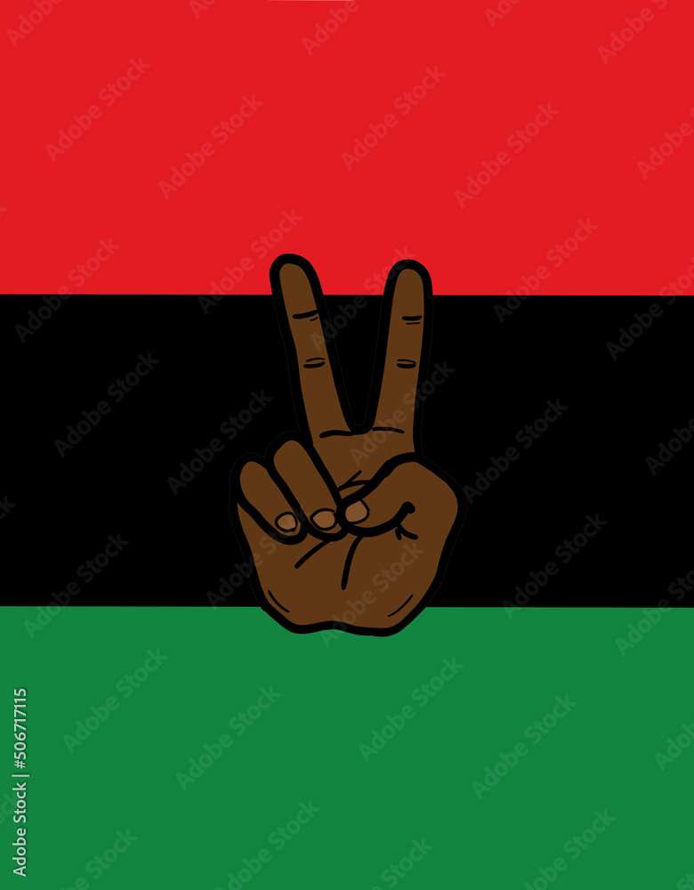 Pan African flag Juneteenth black freedom liberation Stock Illustration ...