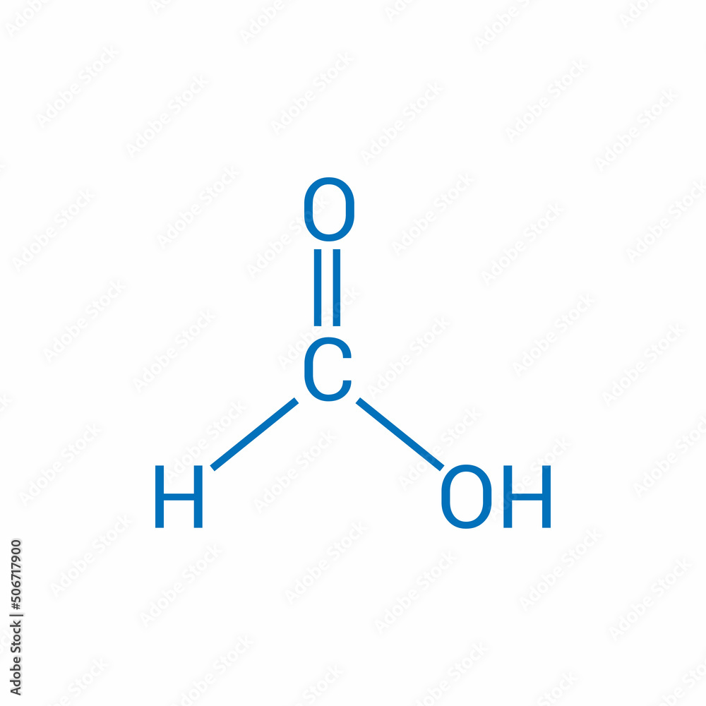 chemical structure of Formic acid (CH2O2) Stock Vector | Adobe Stock