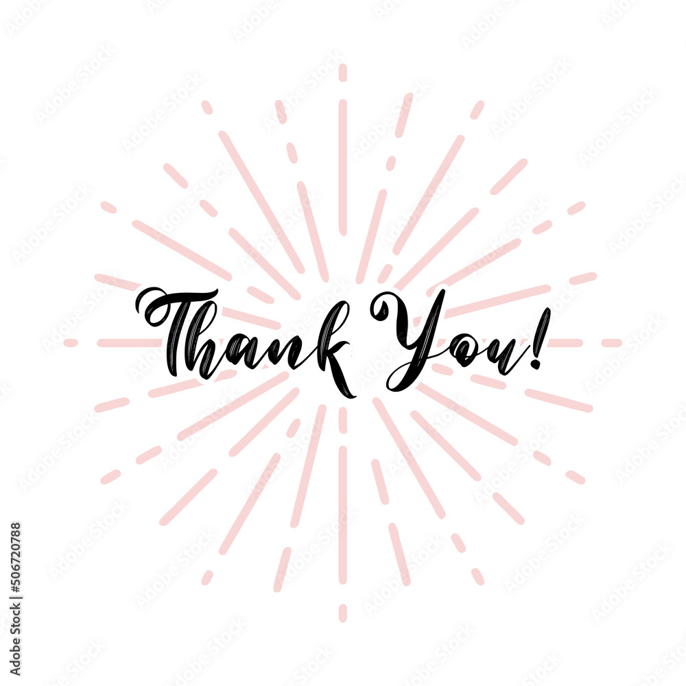 Thank You Card. Hand Written Lettering for Title, Heading, Photo ...