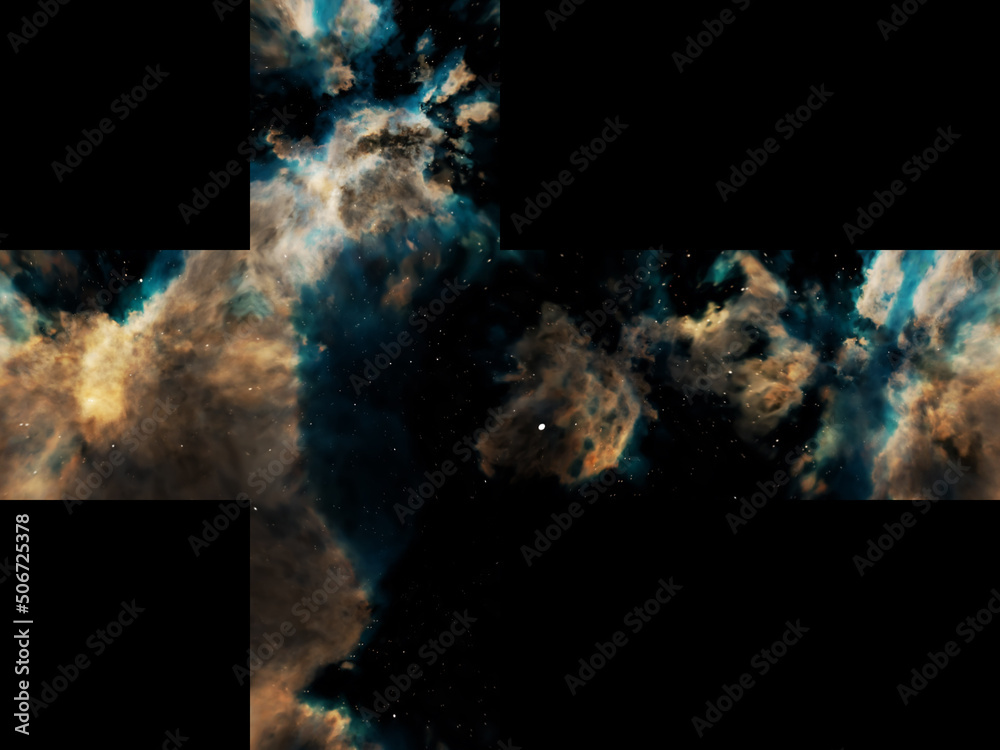 Amazing nebula 360 VR background cube map Stock Illustration | Adobe Stock