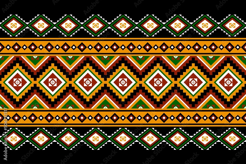 Geometric ethnic oriental seamless pattern traditional Design for ...