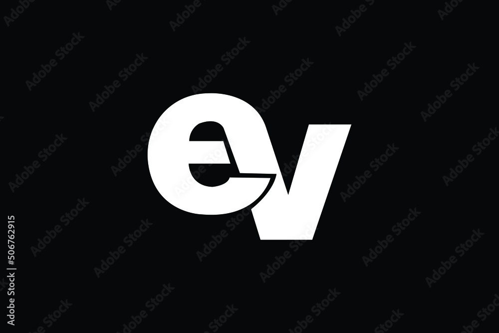 Letter EV VE Logo Alphabet Design Icon Vector Symbol Stock Vector ...