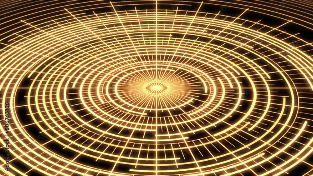 3D Arc Audio Equalizer Radial Patterns Ripple Yellow X60 Degrees Large ...