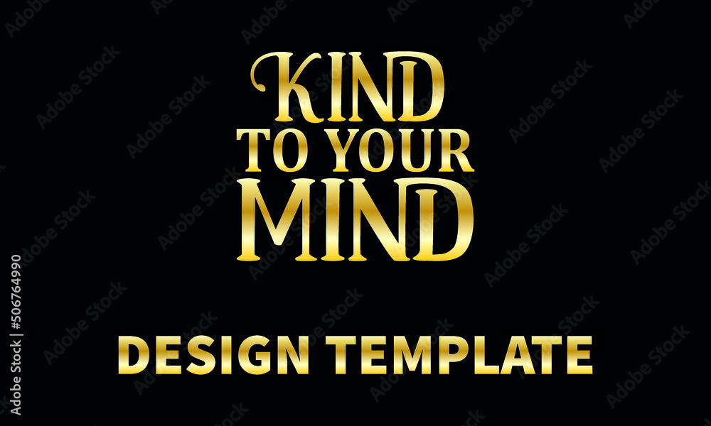 kind to your mind vector logo monogram template Stock-Vektorgrafik ...