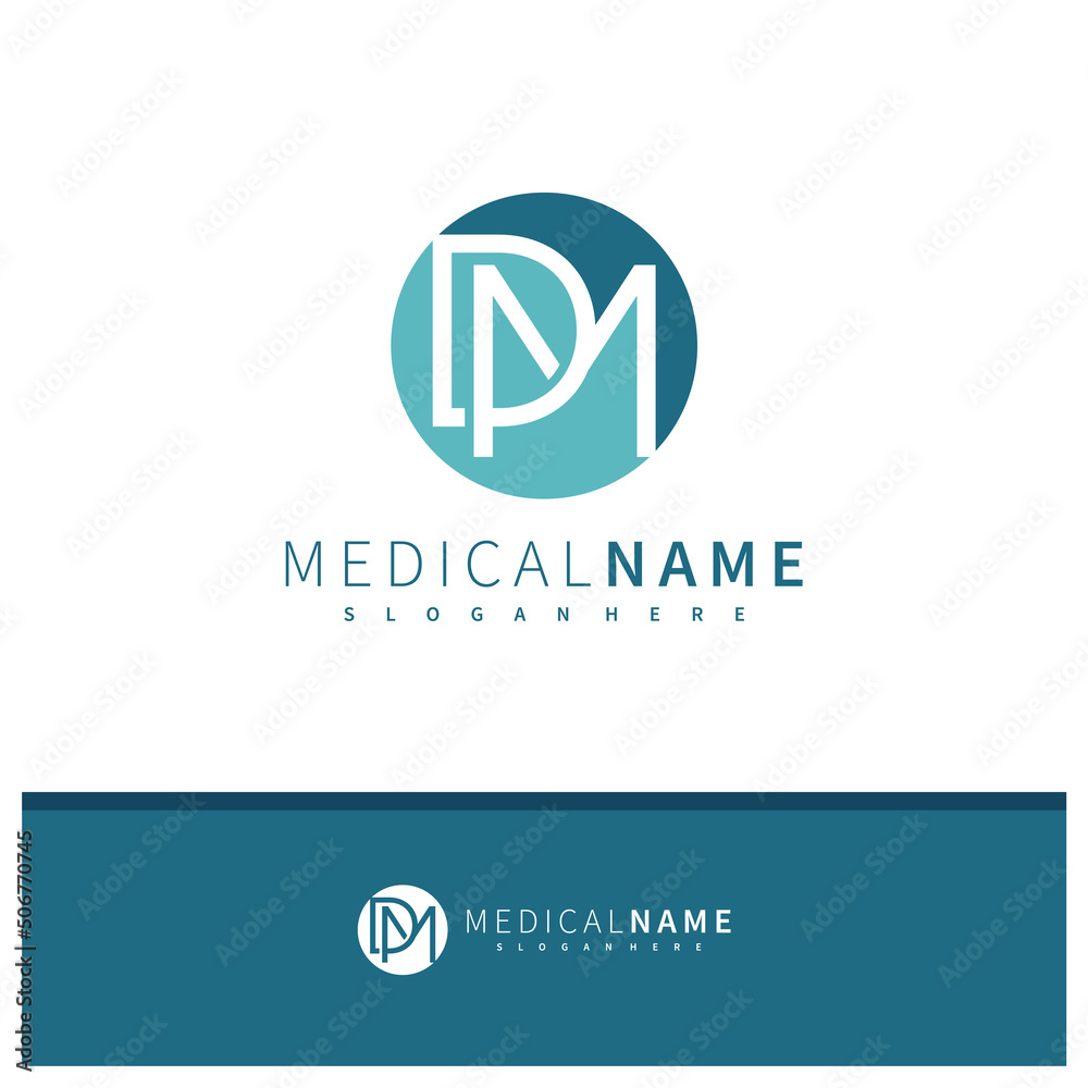 Letter D M logo design vector, Creative D M logo concepts template ...
