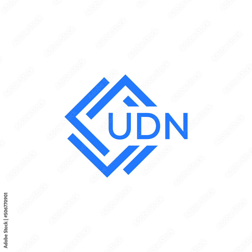 UDN technology letter logo design on white background. UDN creative initials technology letter ...