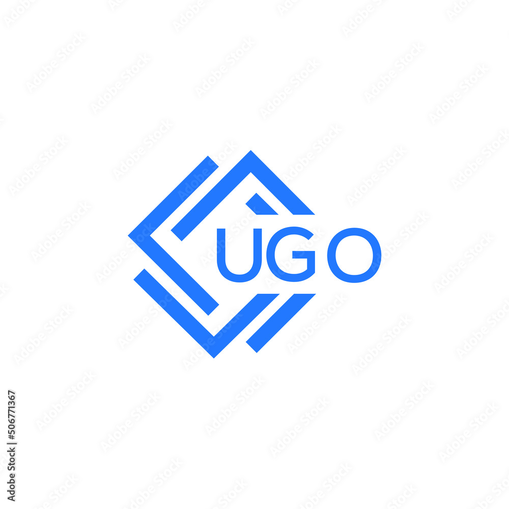 UGO technology letter logo design on white background. UGO creative ...