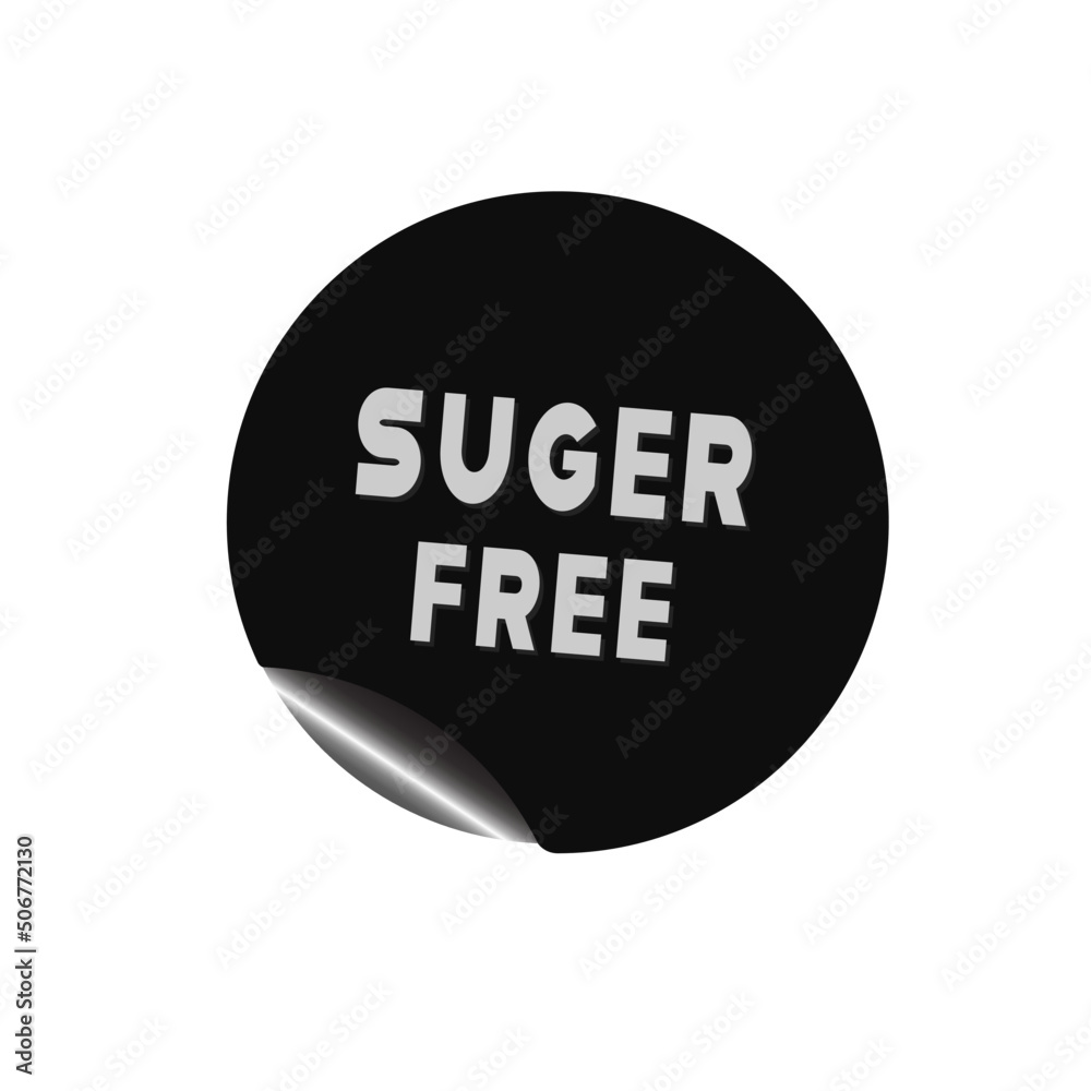 Sugar free label vector design for print | Vector illustration for ...