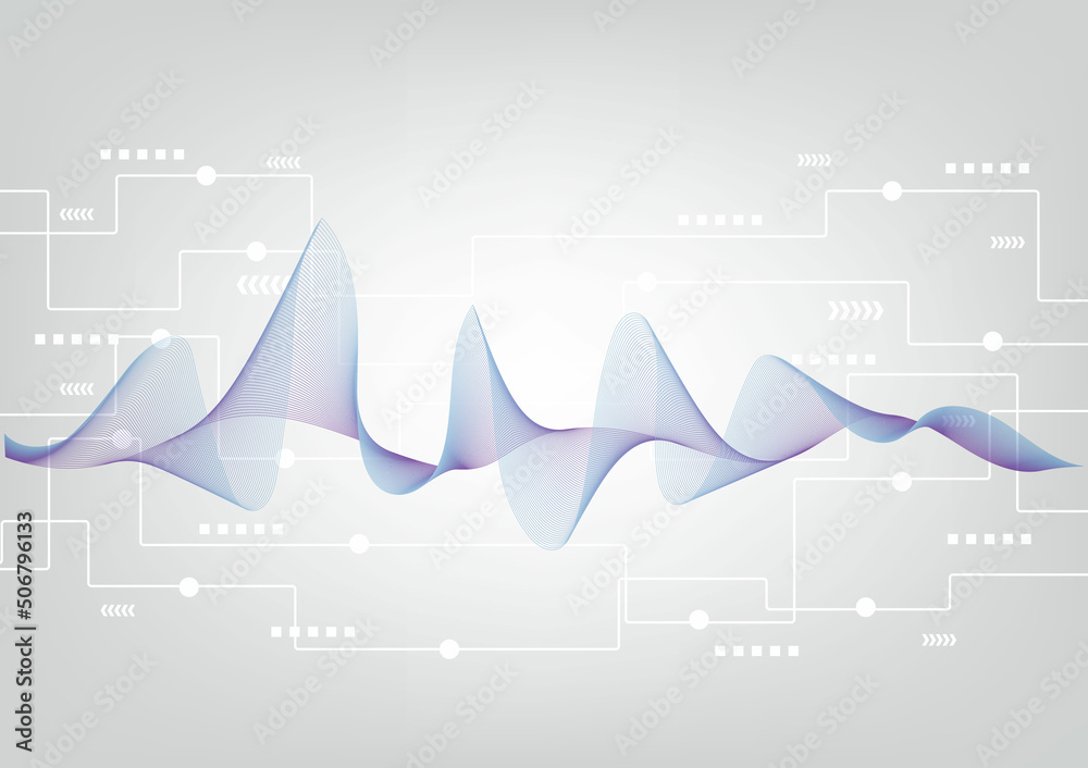Abstract technology lines backgrounds by wave lines background. Curve ...
