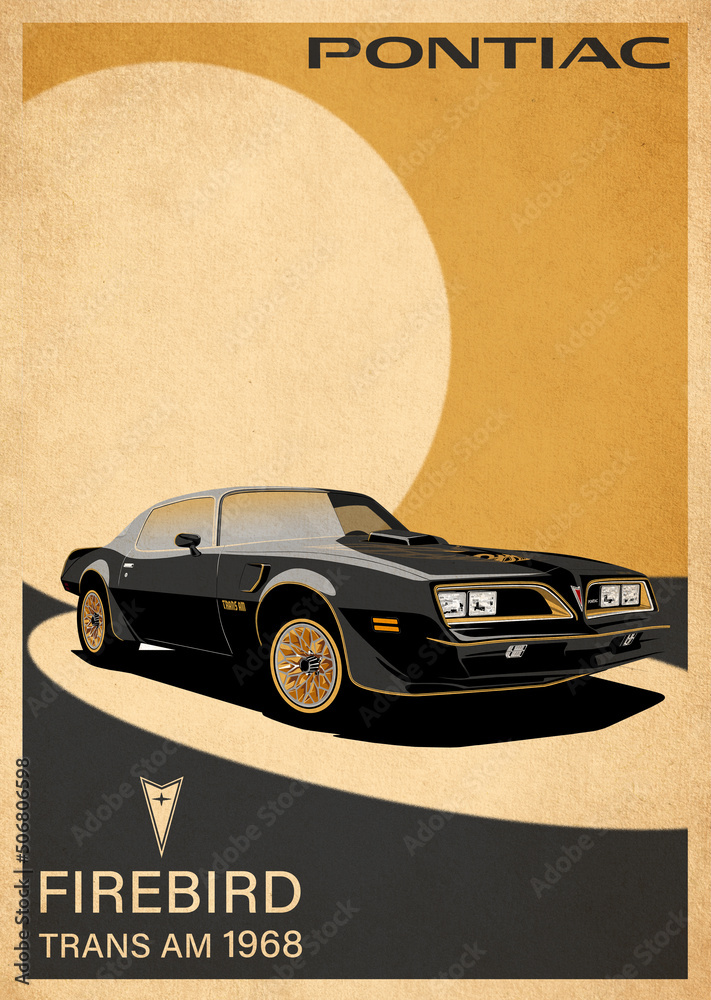 Pontiac Firebird Poster ilustração do Stock | Adobe Stock