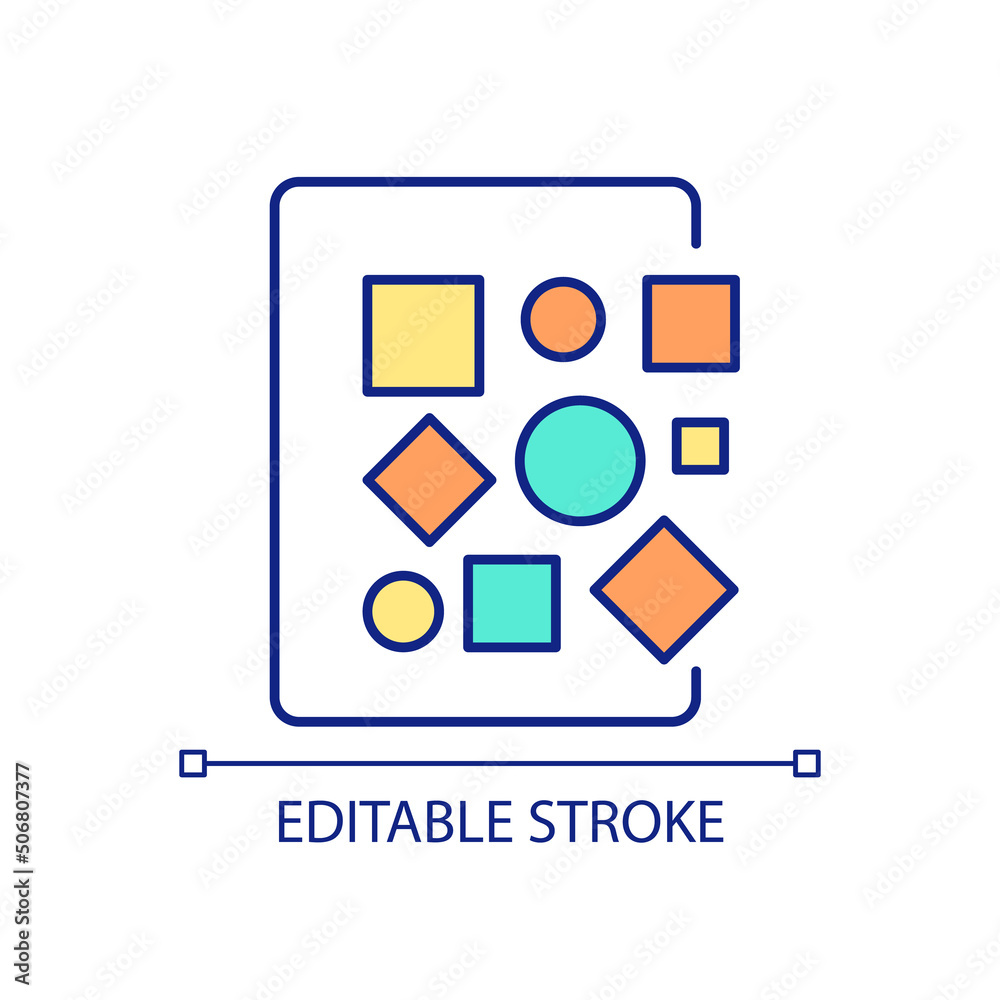 Unstructured data management RGB color icon. Unorganized and inaccurate ...