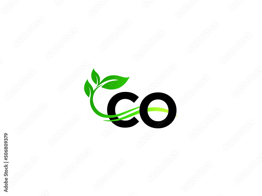 Vecteur Stock Natural CO Logo Icon, Letter Co oc Logo Image Design ...