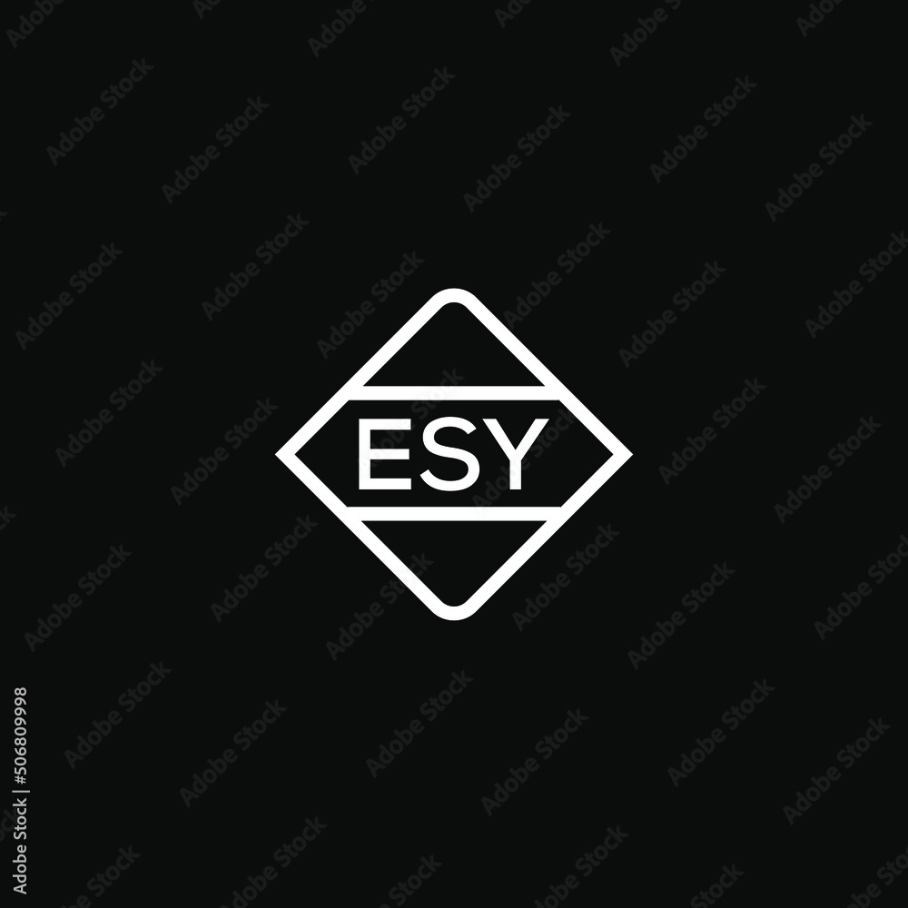 ESY 3 letter design for logo and icon.vector illustration with black ...