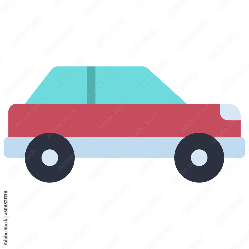 Saloon Car Icon Stock-Vektorgrafik | Adobe Stock