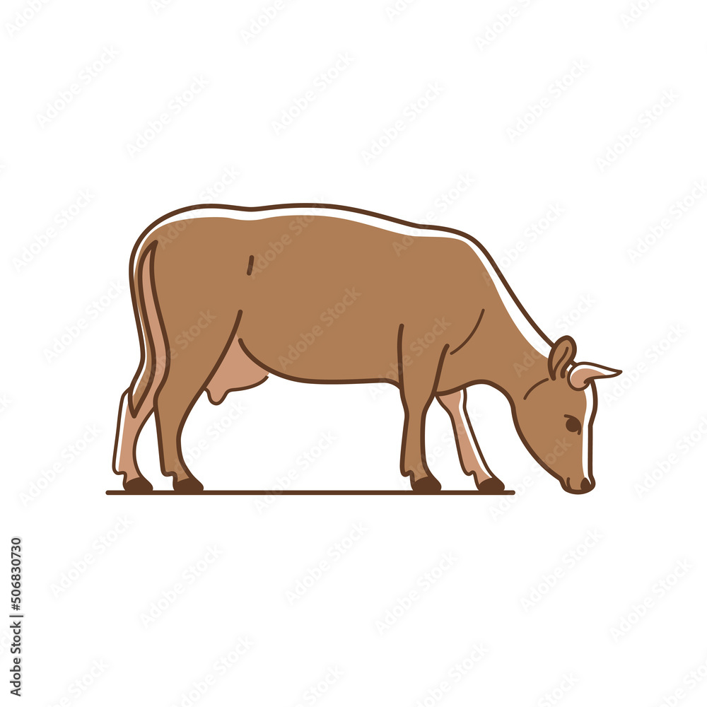 Cartoon cow - cute character for children. Vector illustration in ...