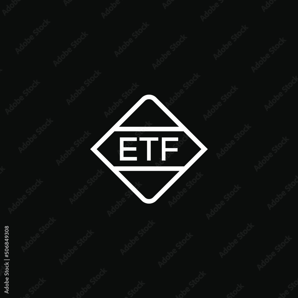 ETF letter design for logo and icon.ETF monogram logo.vector ...