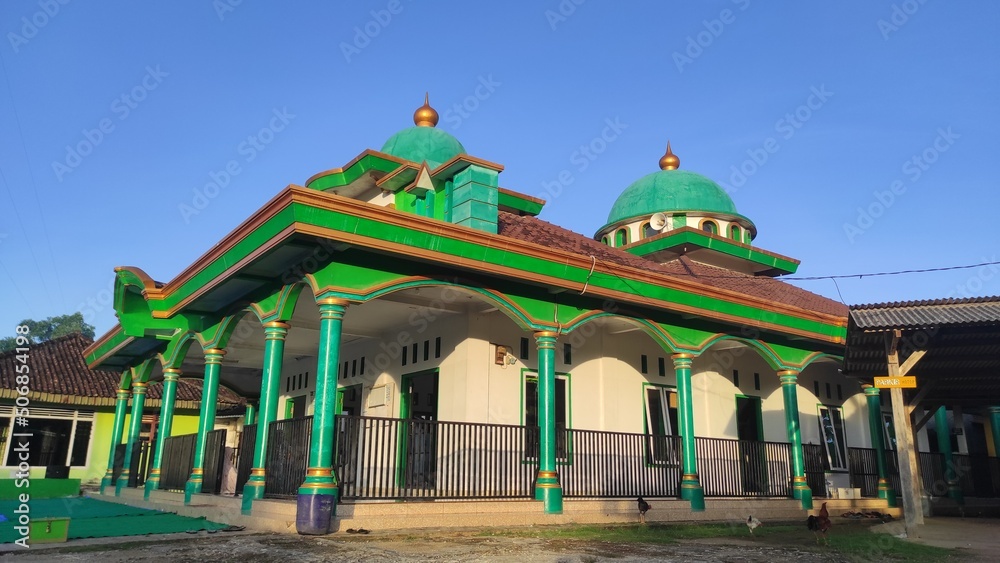 The mosque building looks outside with a low photo of Engel. Muslim ...