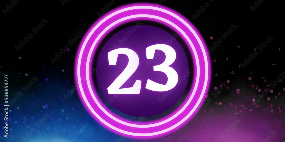 Blue Number Twenty Three