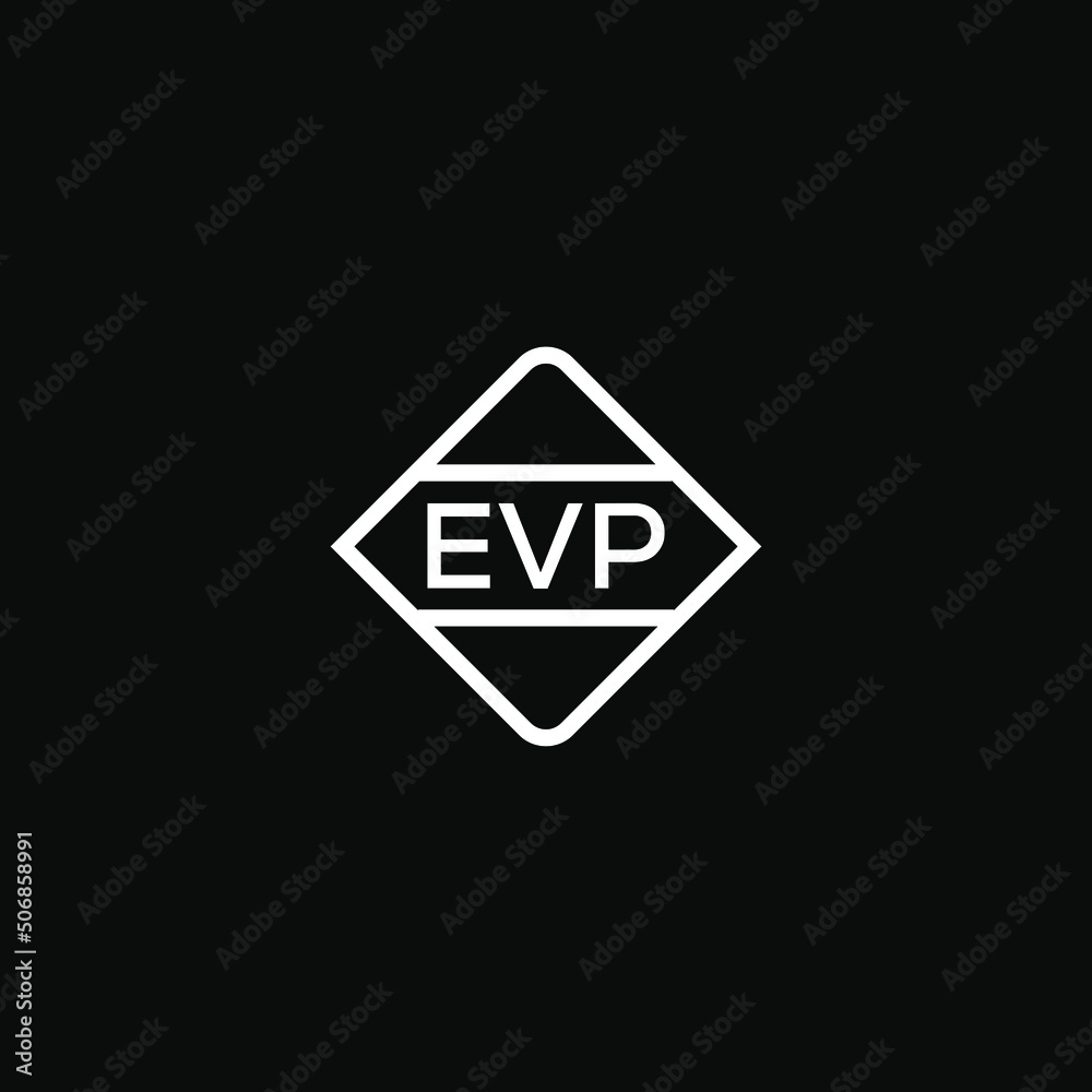 EVP letter design for logo and icon.EVP monogram logo.vector ...