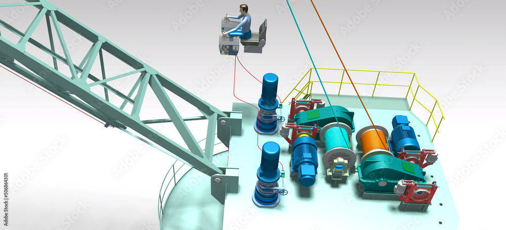 coal ship unloader crane Stock Illustration | Adobe Stock