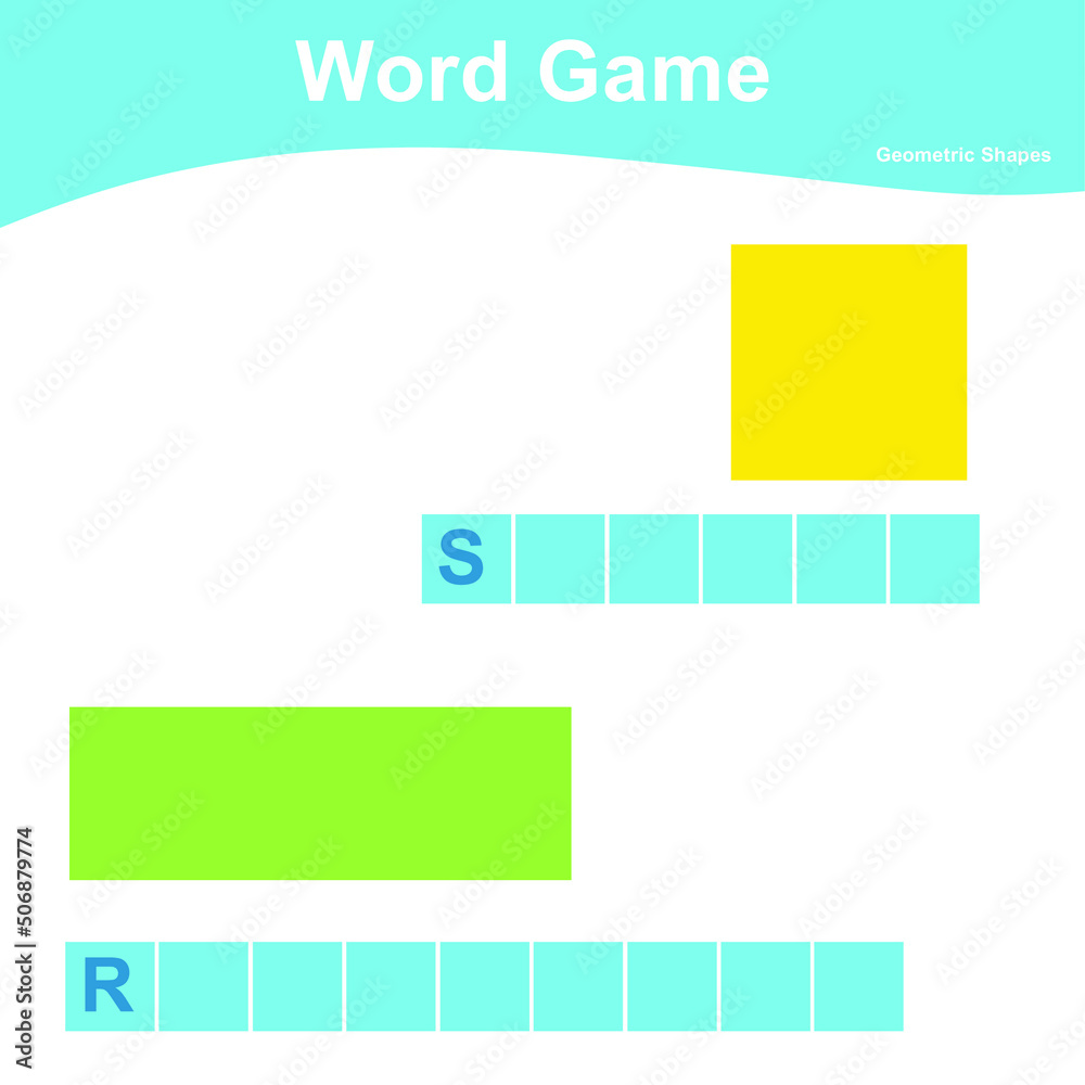 Word game worksheet. Complete geometric worksheet. Preschool worksheet ...