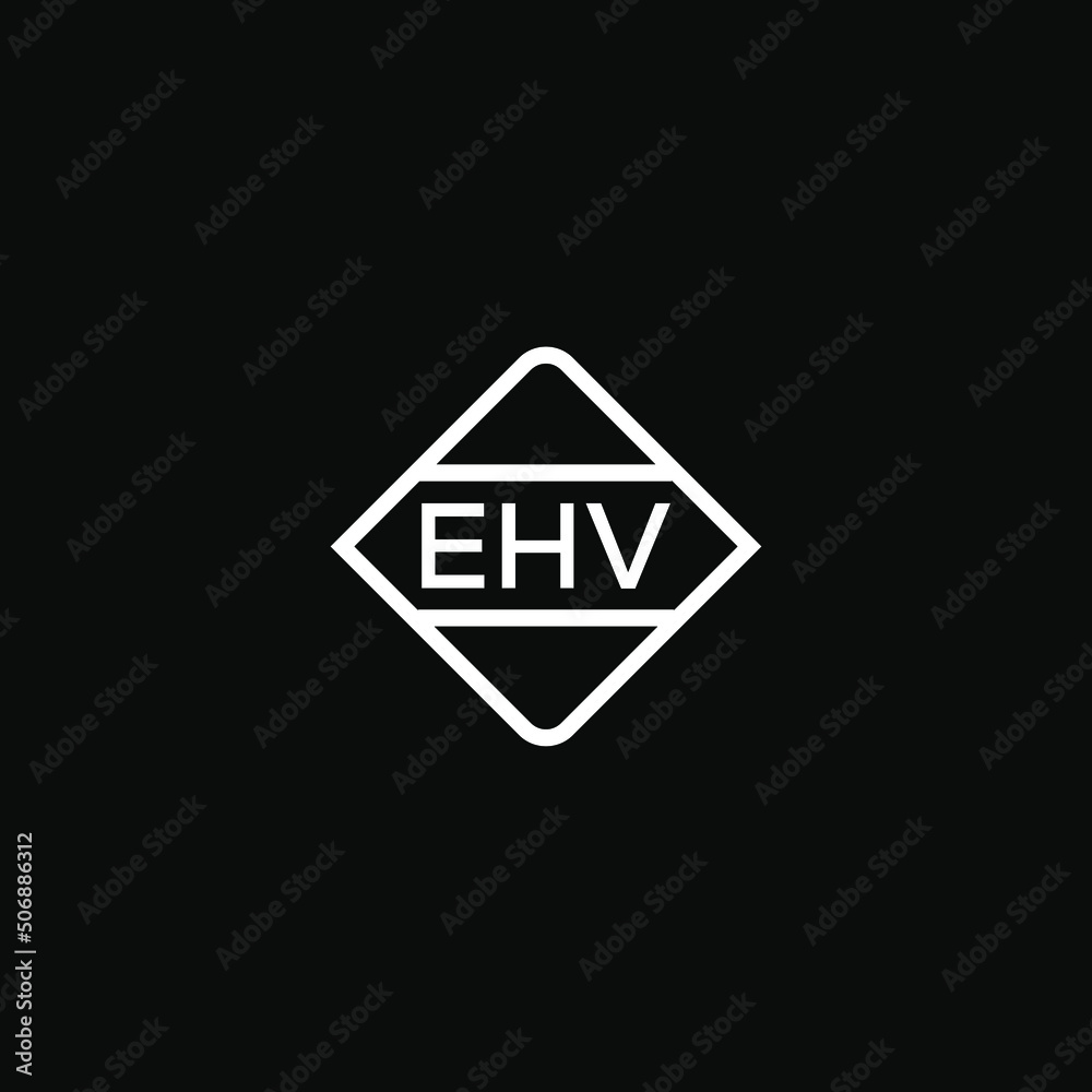EHV letter design for logo and icon.EHV monogram logo.vector ...