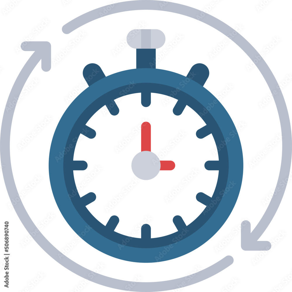 Continuous Time Icon Stock Vector | Adobe Stock