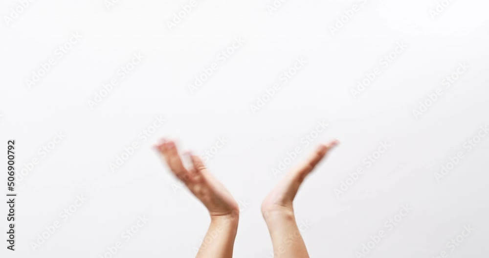 Close up of Woman's hand-clapping celebrating applause doing the hand ...