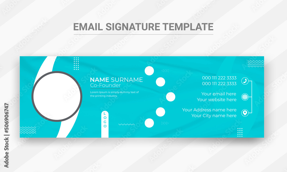 Professional Email signature template design. Modern and Creative email ...