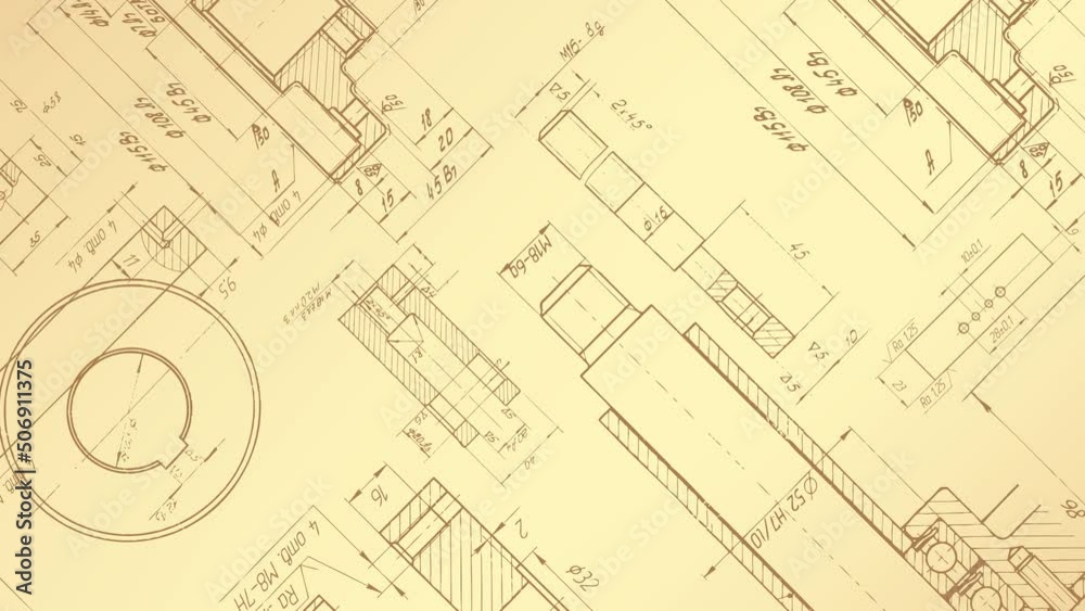 Technical drawing background .Mechanical Engineering background ...