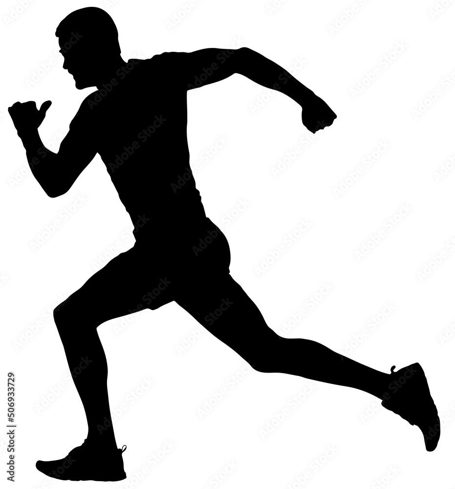 Male Runners Silhouette