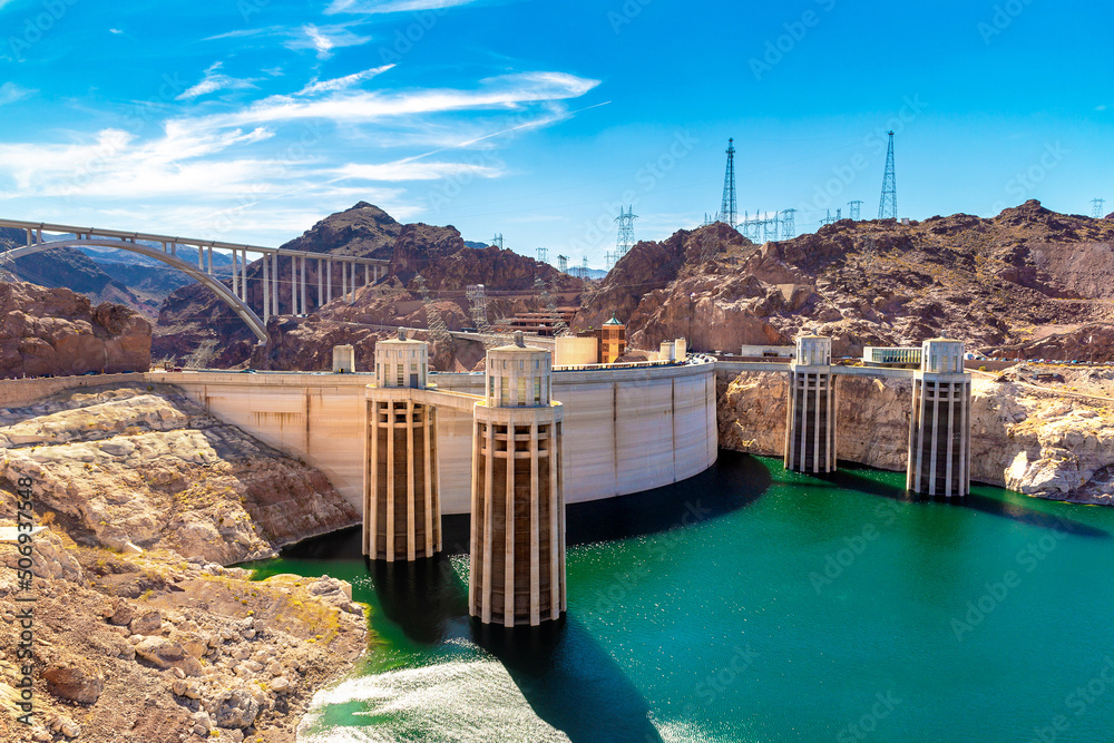 Hoover Dam in Colorado river Stock Photo | Adobe Stock