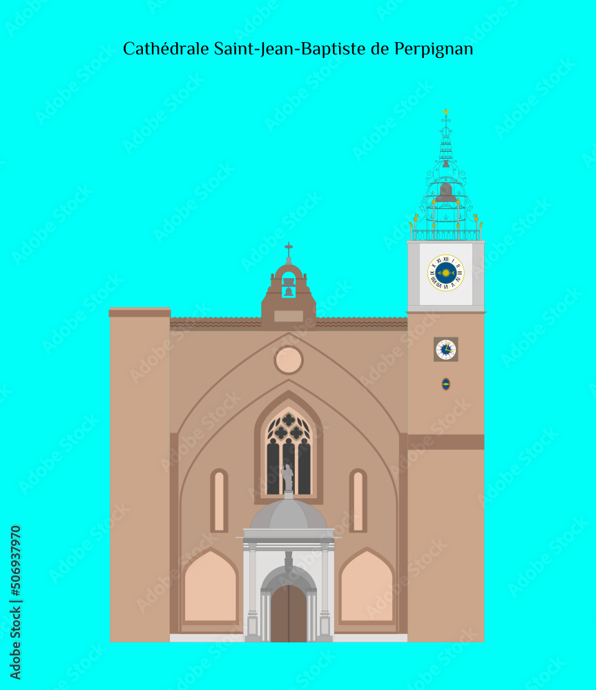 Cathédrale Saint-Jean-Baptiste de Perpignan, France Perpignan Cathedral ...