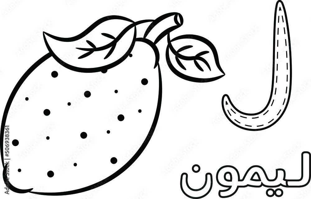 Printable Arabic letter alphabet sketch sheet learning the Arabic ...