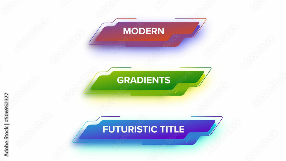 Futuristic Angled Title with 3 Speeds Stock Template | Adobe Stock