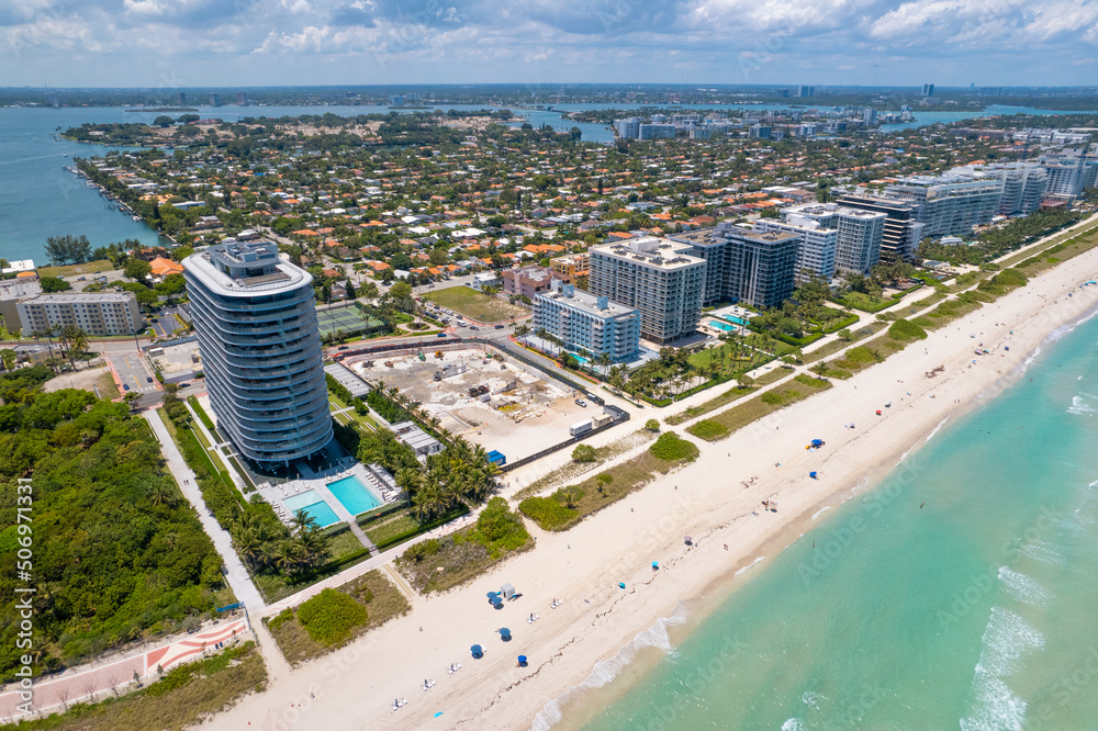 Surfside Condo Building Collapse in Miami Beach Florida. Panorama of ...