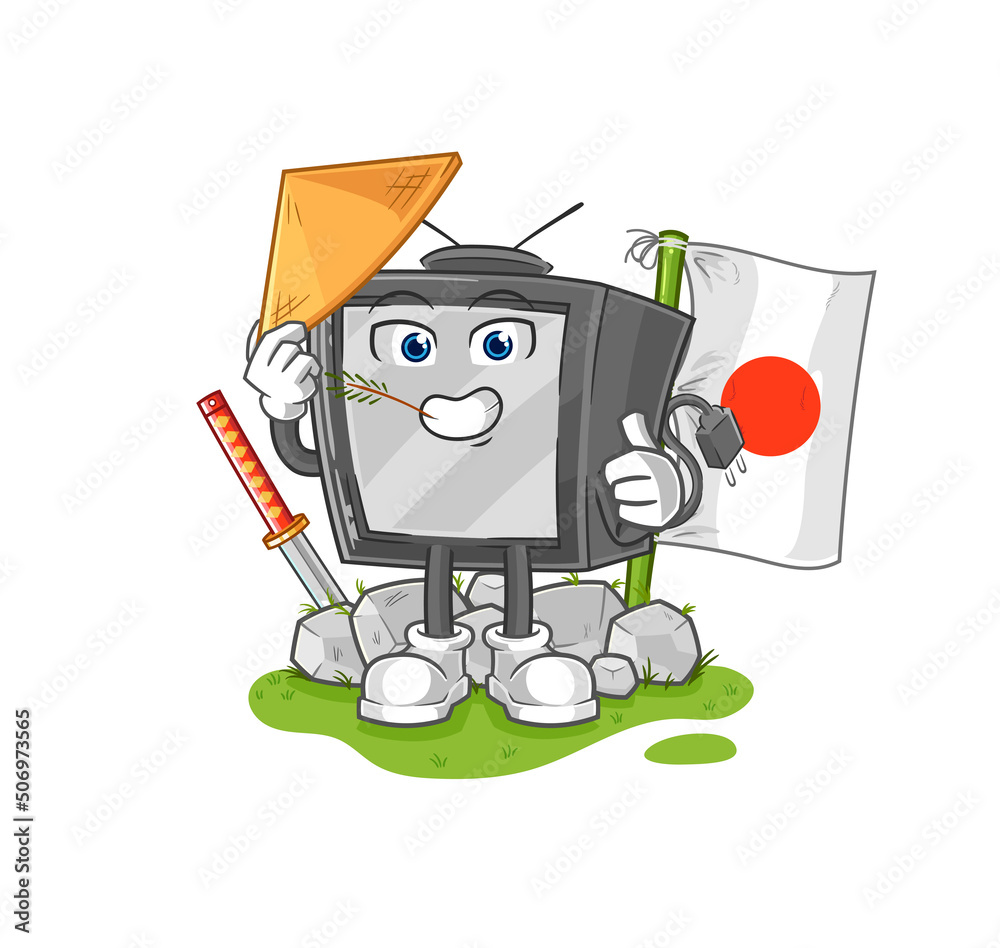 old tv japanese vector. cartoon character Stock Vector | Adobe Stock