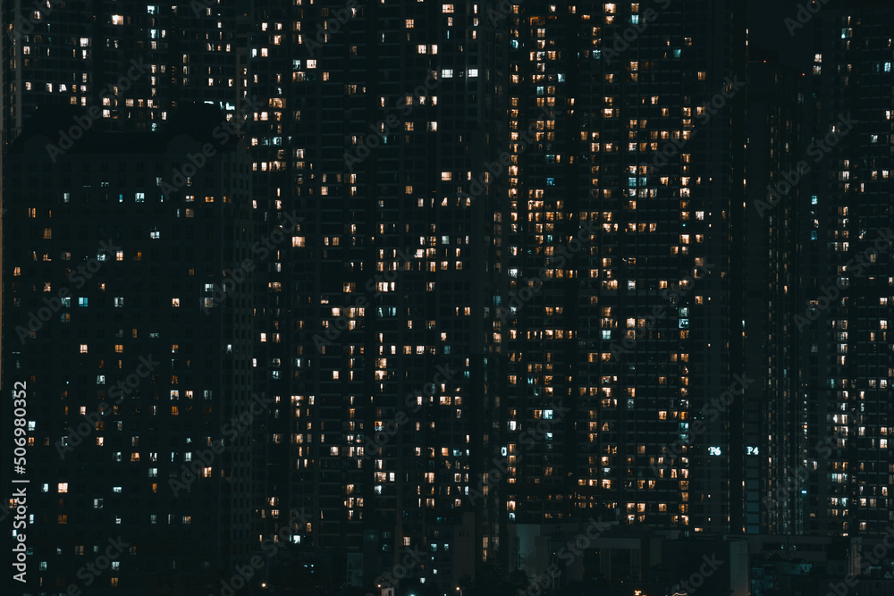 Glass Facade Texture Night