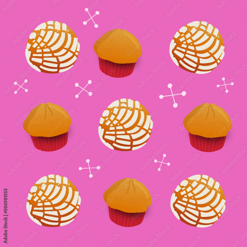 PAN DE DULCE MEXICANO Stock Vector | Adobe Stock