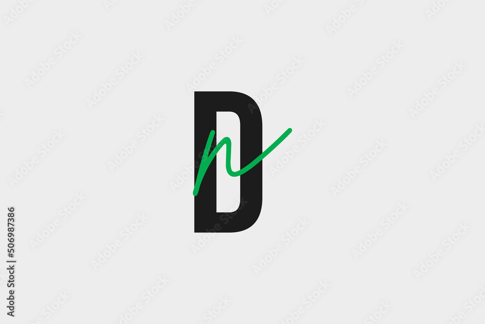 Dn typography text vector logo design. D and n iconic brand logo vector ...