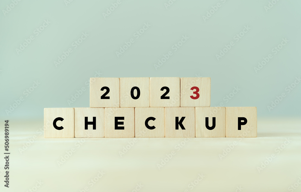 Annual health checkup in 2023 concept. Tests for body mass index, blood ...