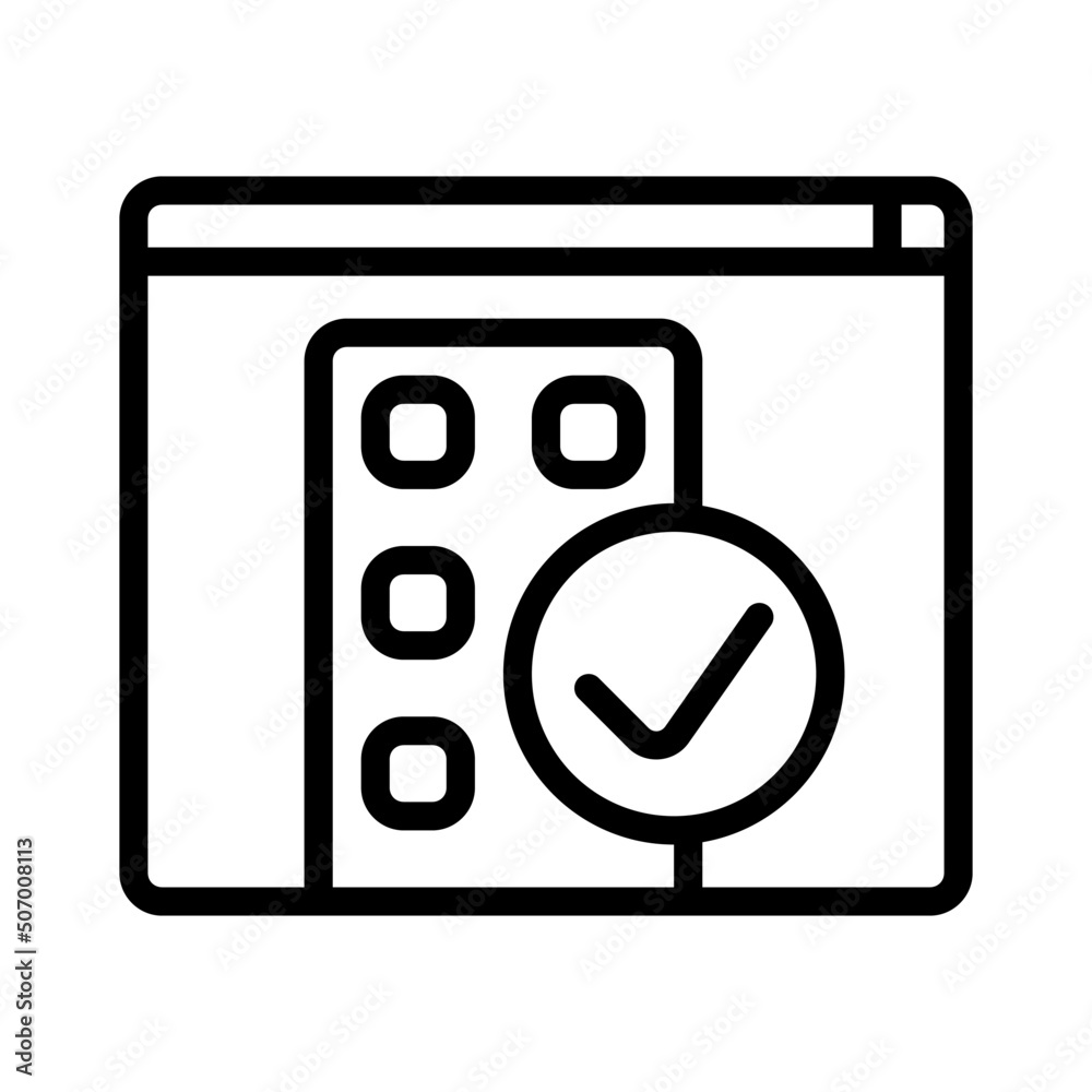 online booking icon with outline style. Suitable for website design ...