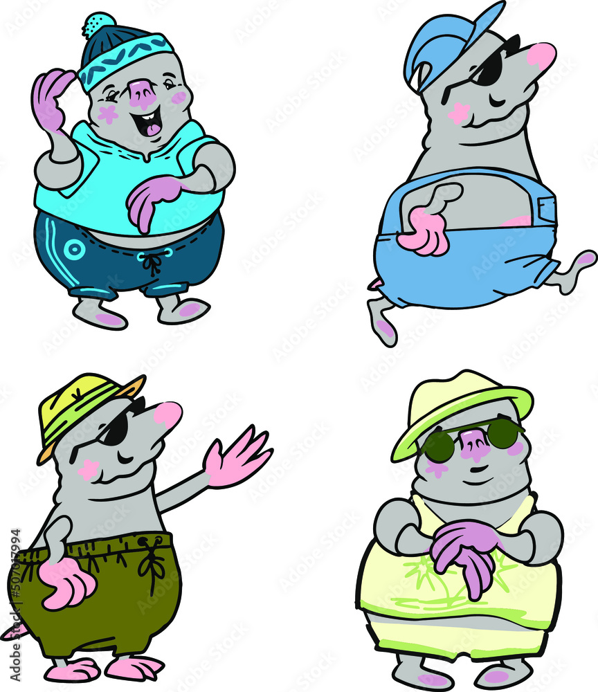 The cartoon mole character is animated with human gestures and details ...