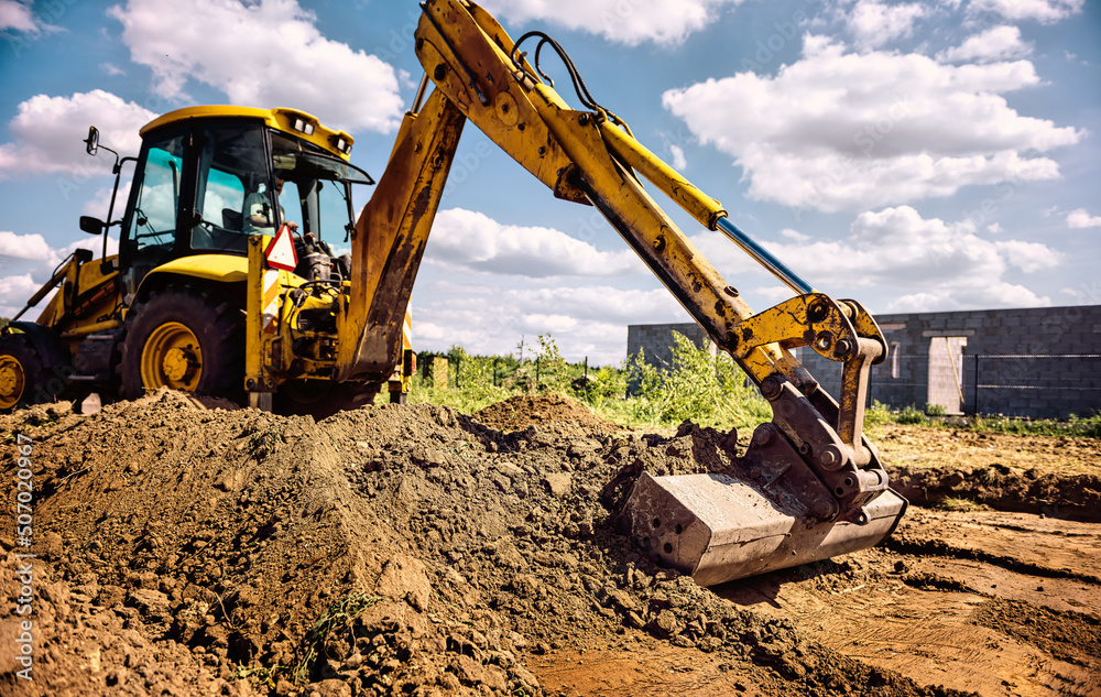 Backhoe Digging Footings