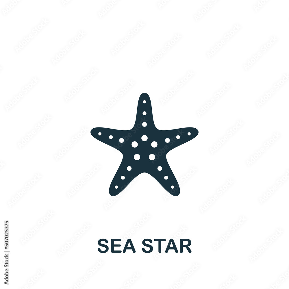 Sea Star icon. Monochrome simple Summer icon for templates, web design ...