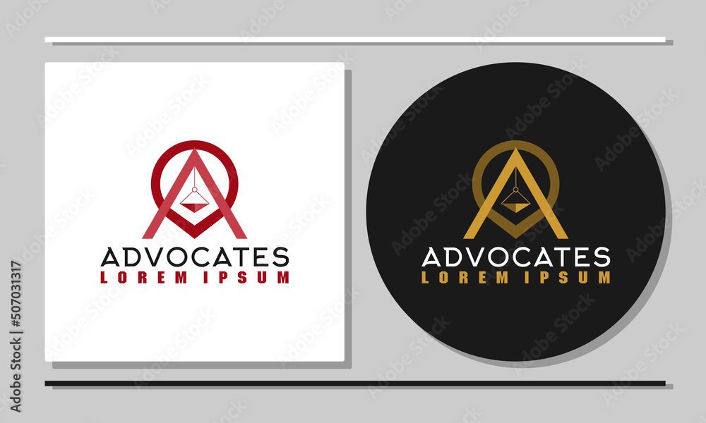 Advocate logo design. Logo using the letter A Stock Vector | Adobe Stock