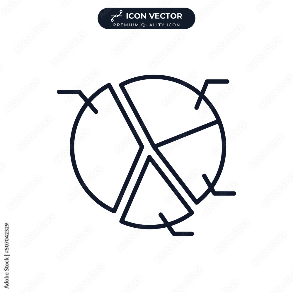 pie chart icon symbol template for graphic and web design collection ...