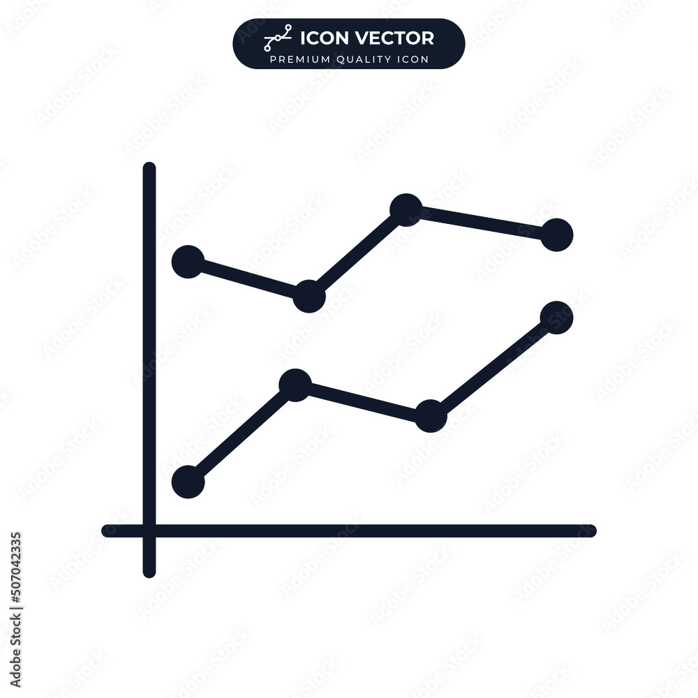 line graph icon symbol template for graphic and web design collection ...